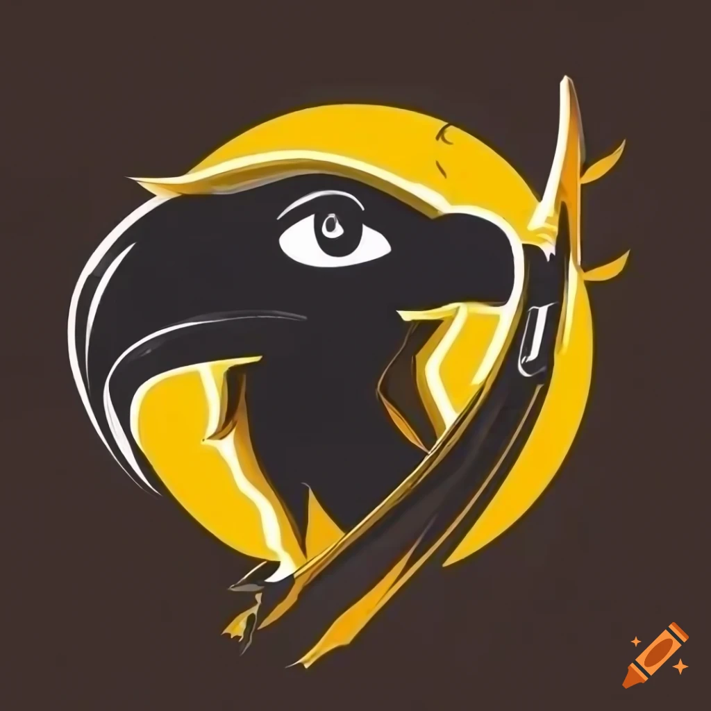 Black and yellow condor esports logo on Craiyon