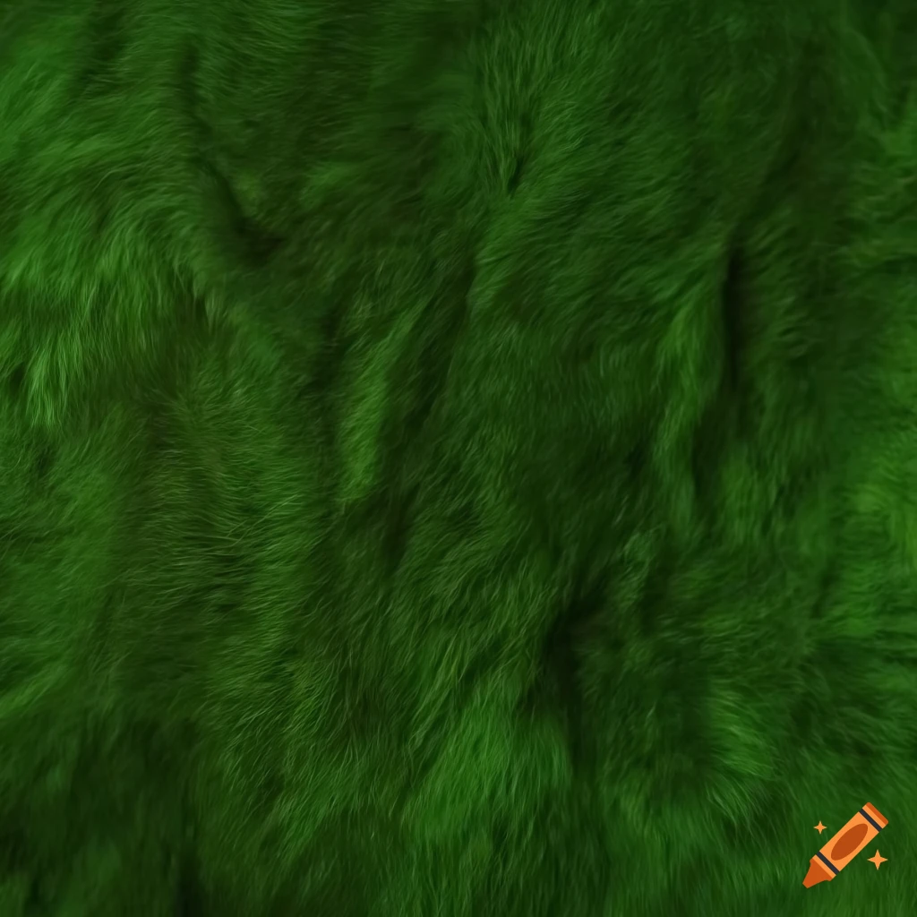 Texture of matted de-saturated dirty green fur on Craiyon