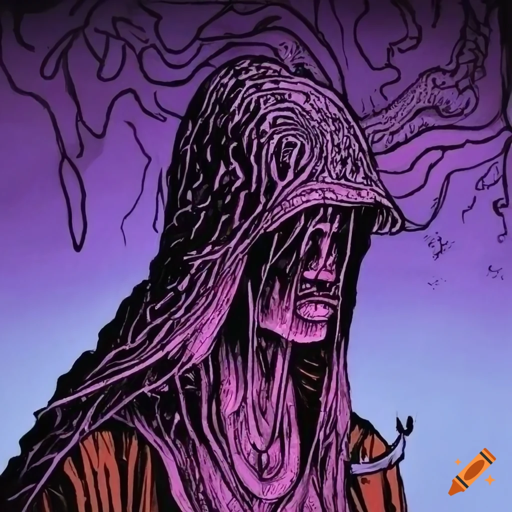 Moebius-style black ink illustration on Craiyon