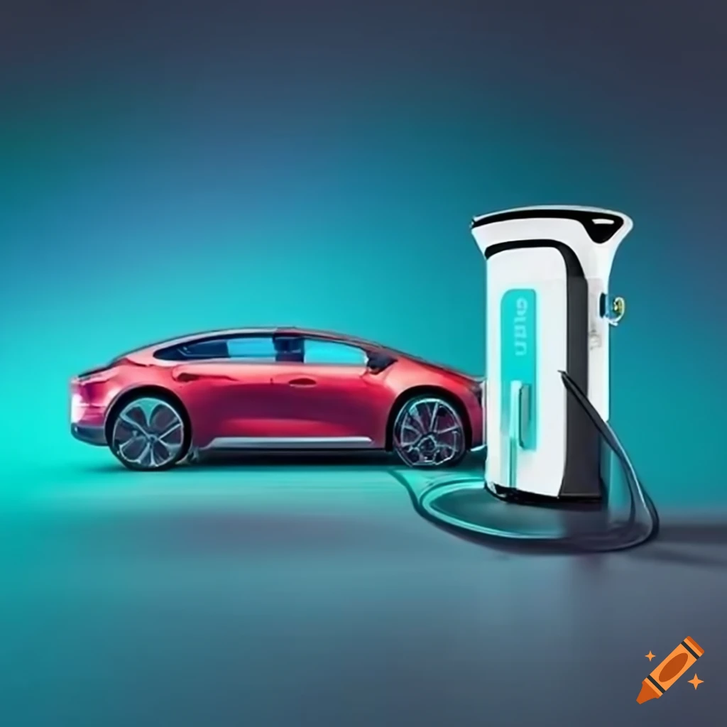 Innovative building with advanced EV Charging on Craiyon