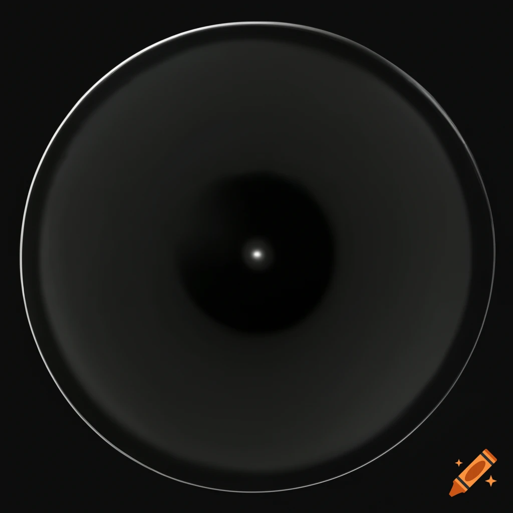 Black vinyl disc textured complete circle on Craiyon