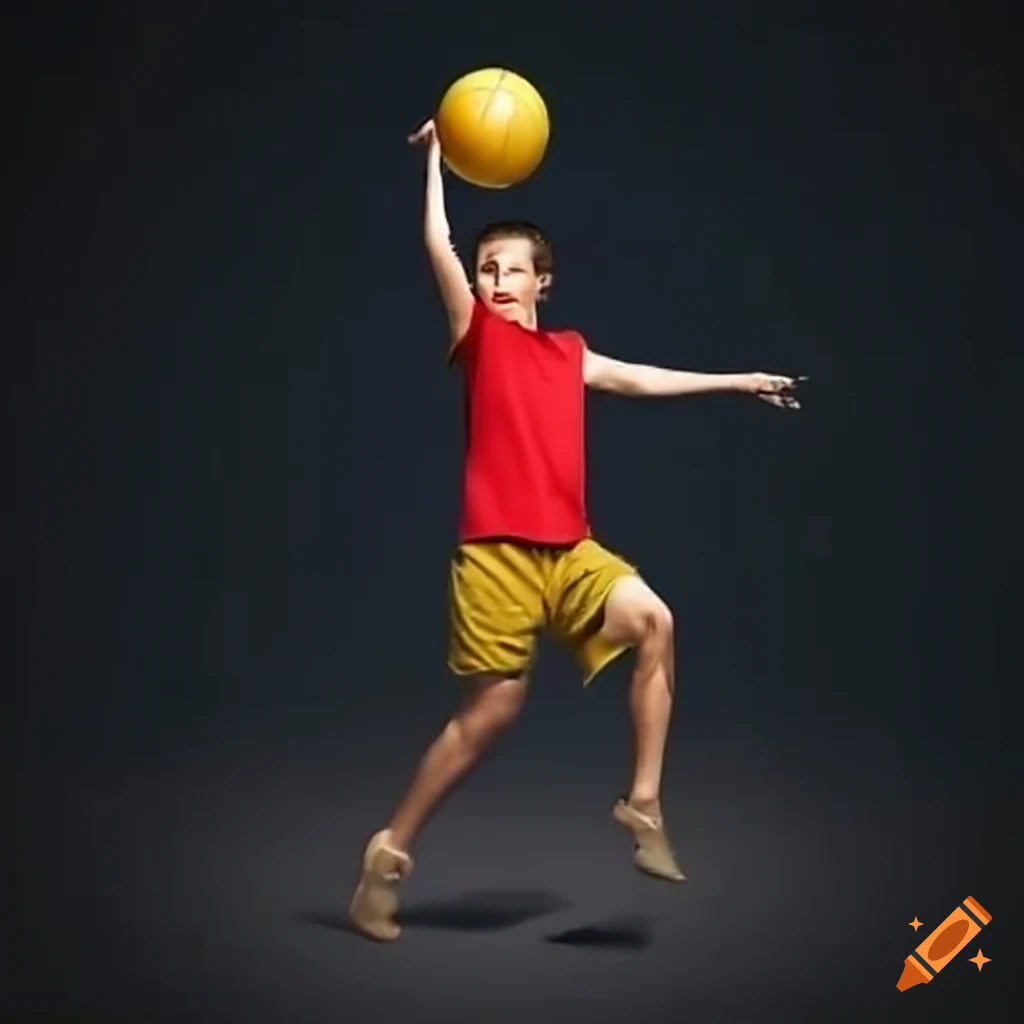 Human throwing a ball on Craiyon