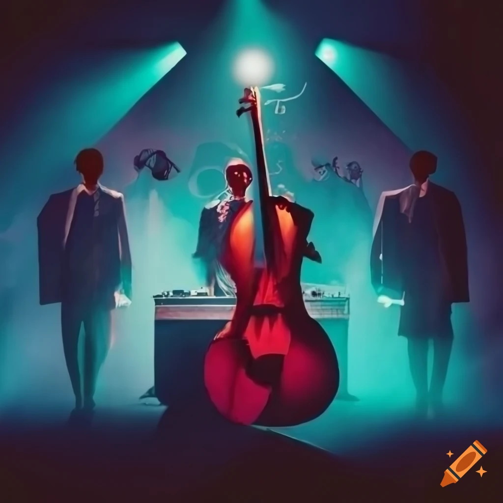 Poster about a concert at a student club for a musical band on Craiyon