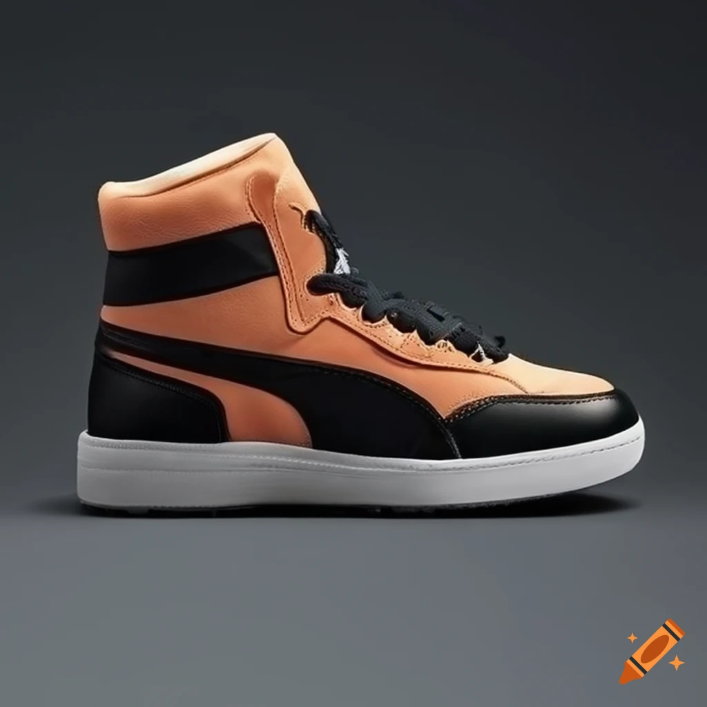 Solid color high fashion puma mid design on Craiyon