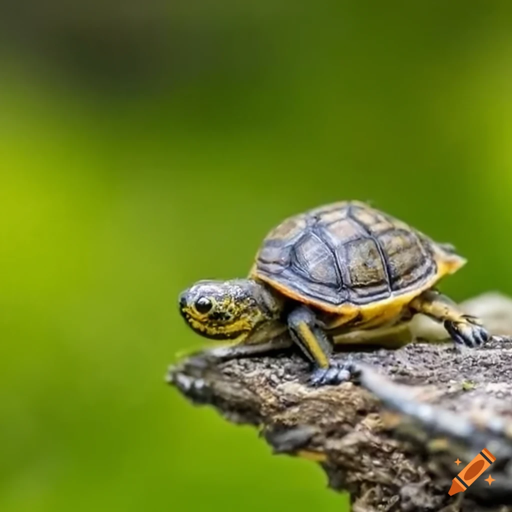 Tiny ultra miniature turtle on Craiyon