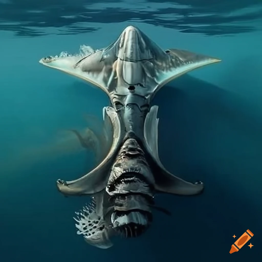 Ekranoplan caspian sea monster on Craiyon