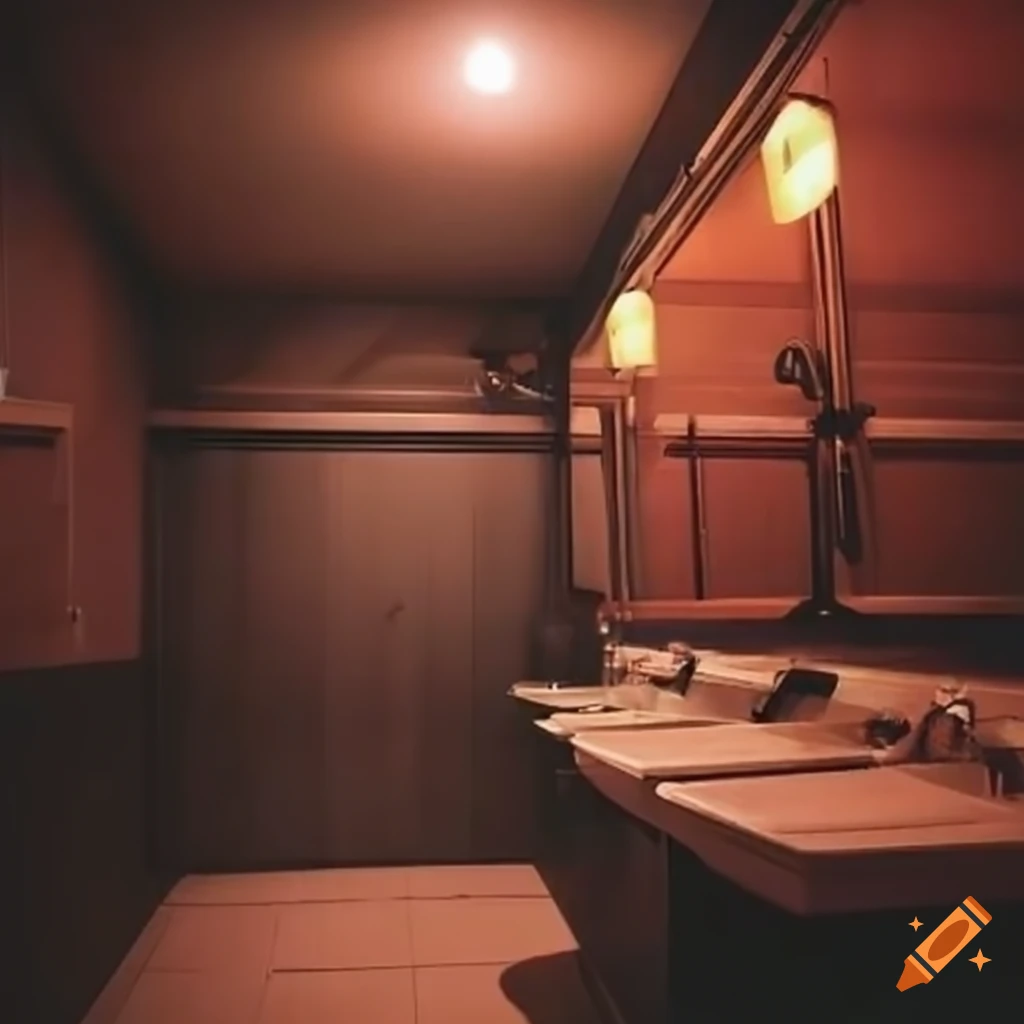 Liminal space denny's restroom on Craiyon