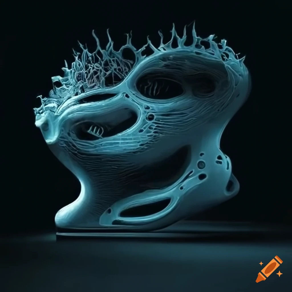 Biomorphic robots on the wall designed for Mad Max movies on Craiyon