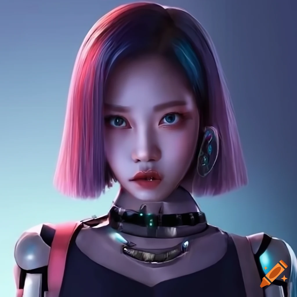 Photorealistic k-pop robot girl band on Craiyon