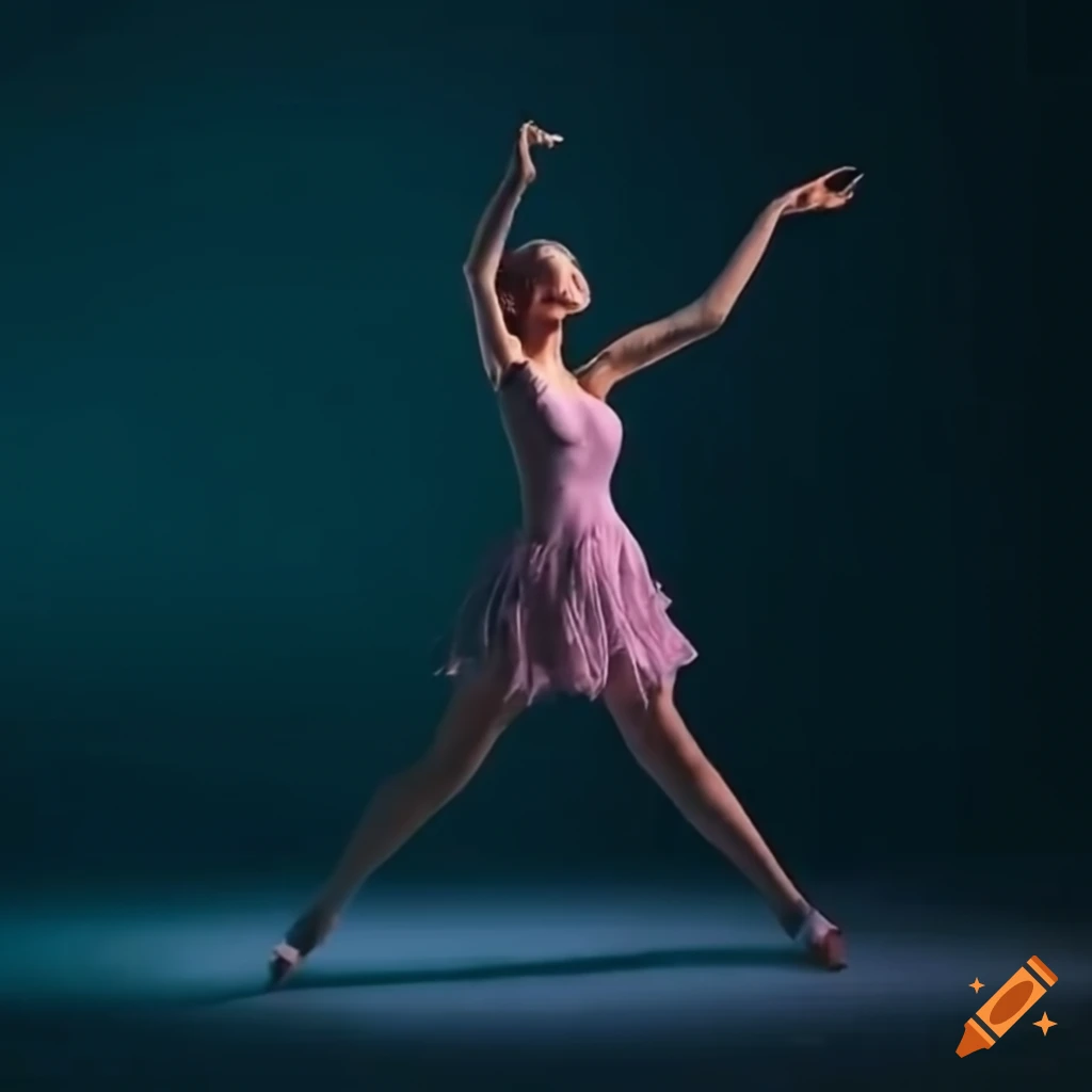 Dancing girl with aesthetic background on Craiyon