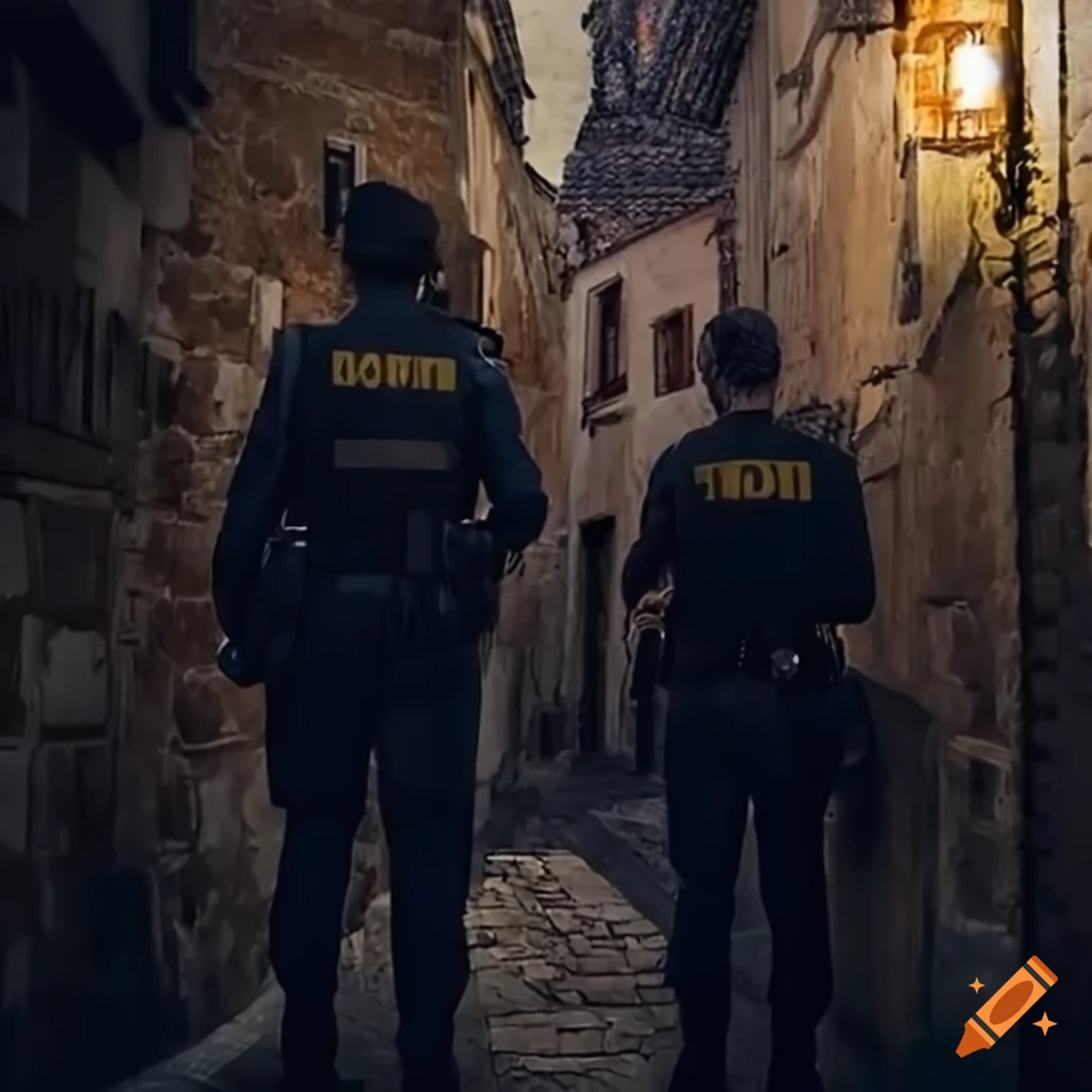 Netflix poster of a police series set in a small spanish village on Craiyon
