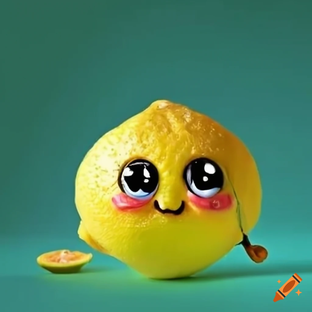 Cute lemon with a smiley face on Craiyon