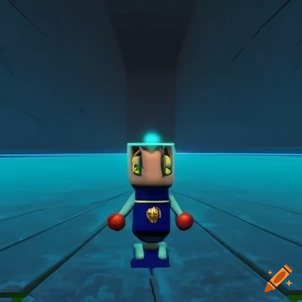 Bomberman 64 in a 90s cgi atmospheric liminal space on Craiyon