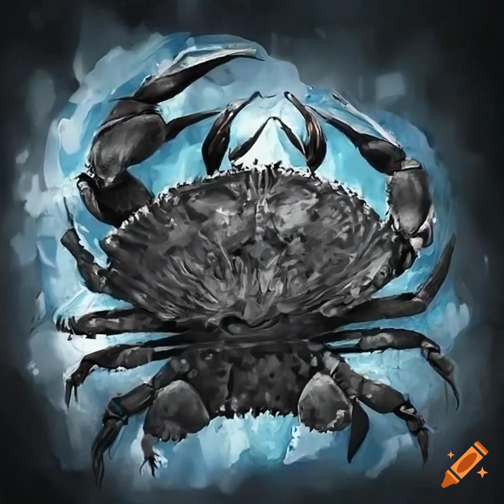 Crab with ice armor on Craiyon