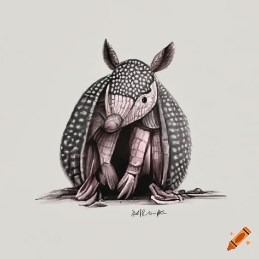 Colorful armadillo drawing on Craiyon