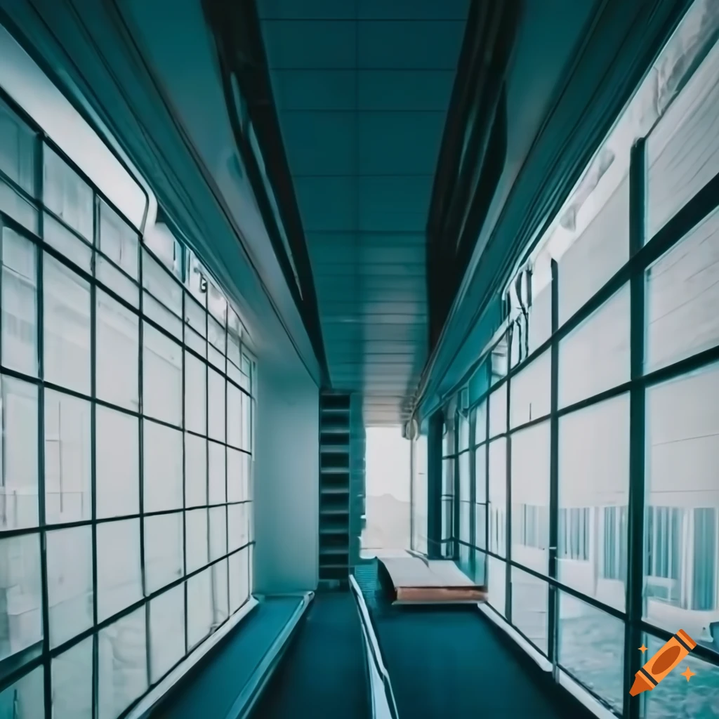 High resolution cinematic-style photograph of a modern office workspace ...