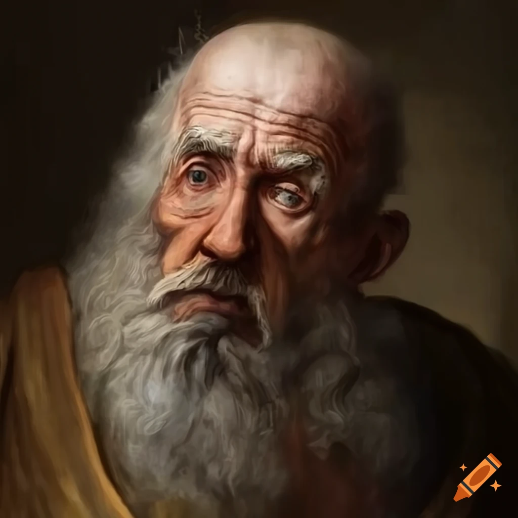 Renaissance-era old man engulfed in loneliness on Craiyon