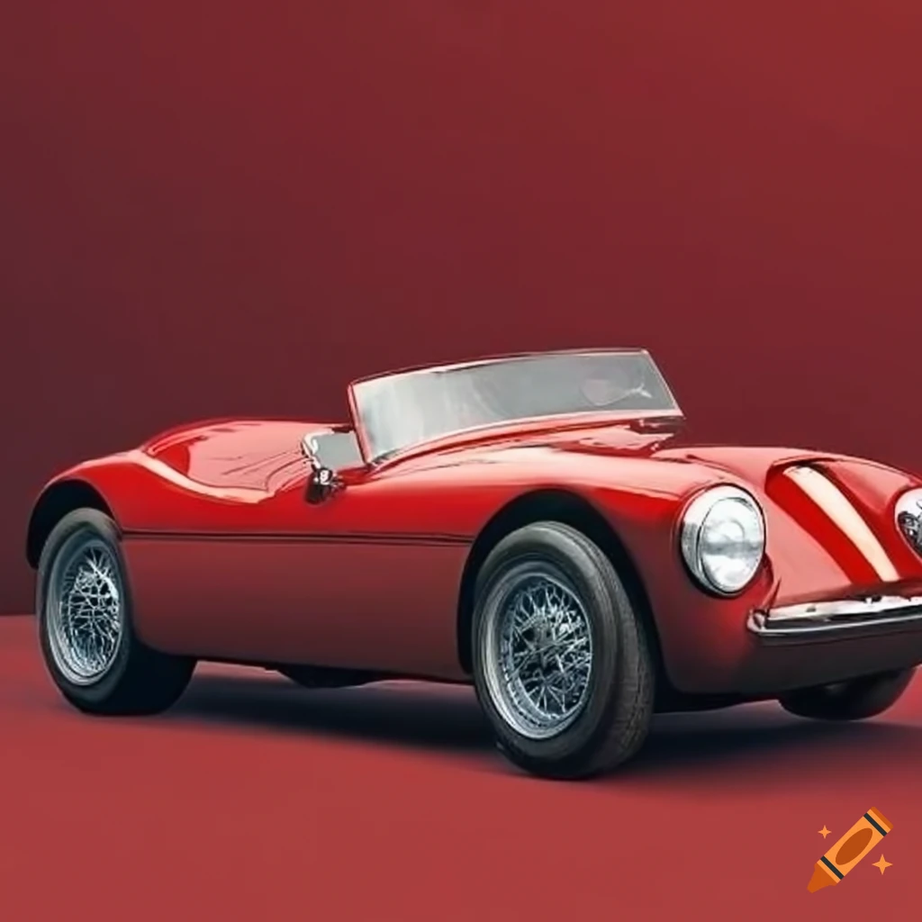 Red racing car from the 70s on Craiyon