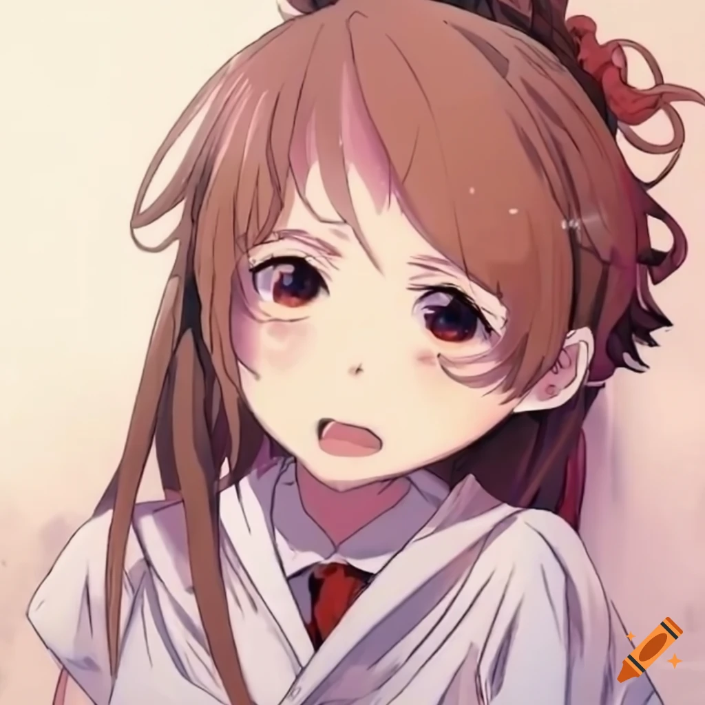 Playful anime cartoon depicting a messy scene in heaven on Craiyon