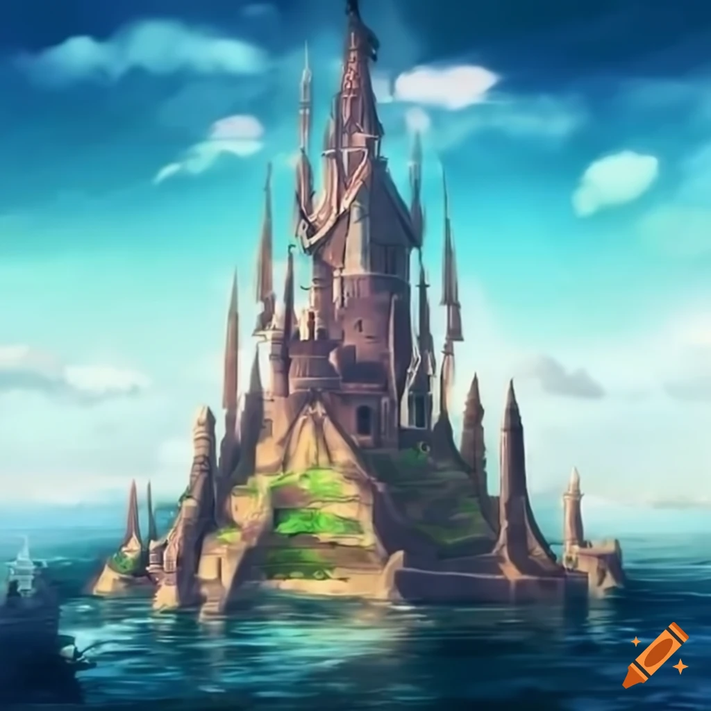 Fantasy anime castle with chess references on Craiyon