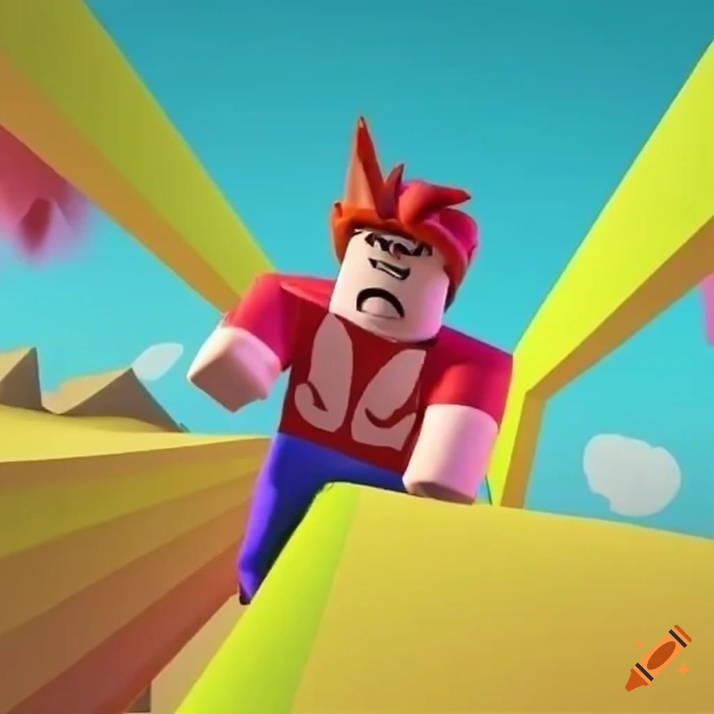 Colorful and challenging roblox obstacle course with fun themes on Craiyon