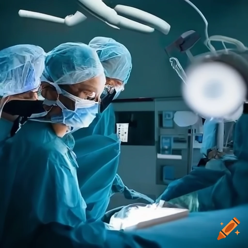 Operating room during a heart operation on Craiyon