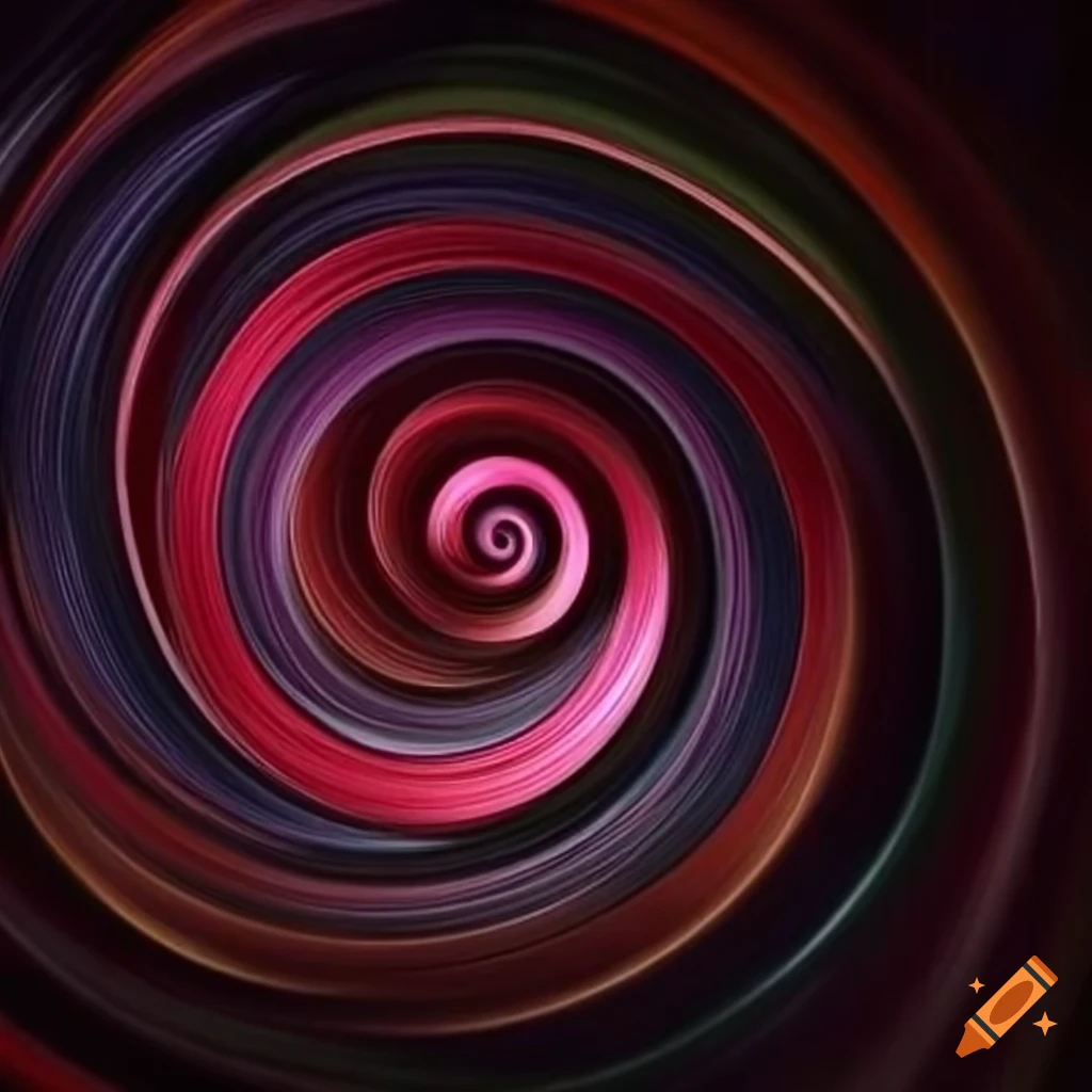 Elegant abstract oval spirals with different colors on Craiyon