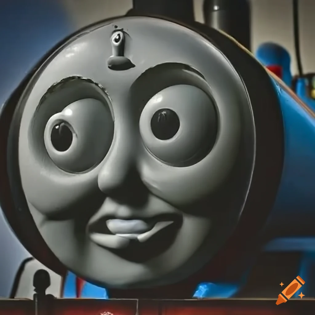 Thomas the train with 8 faces on Craiyon