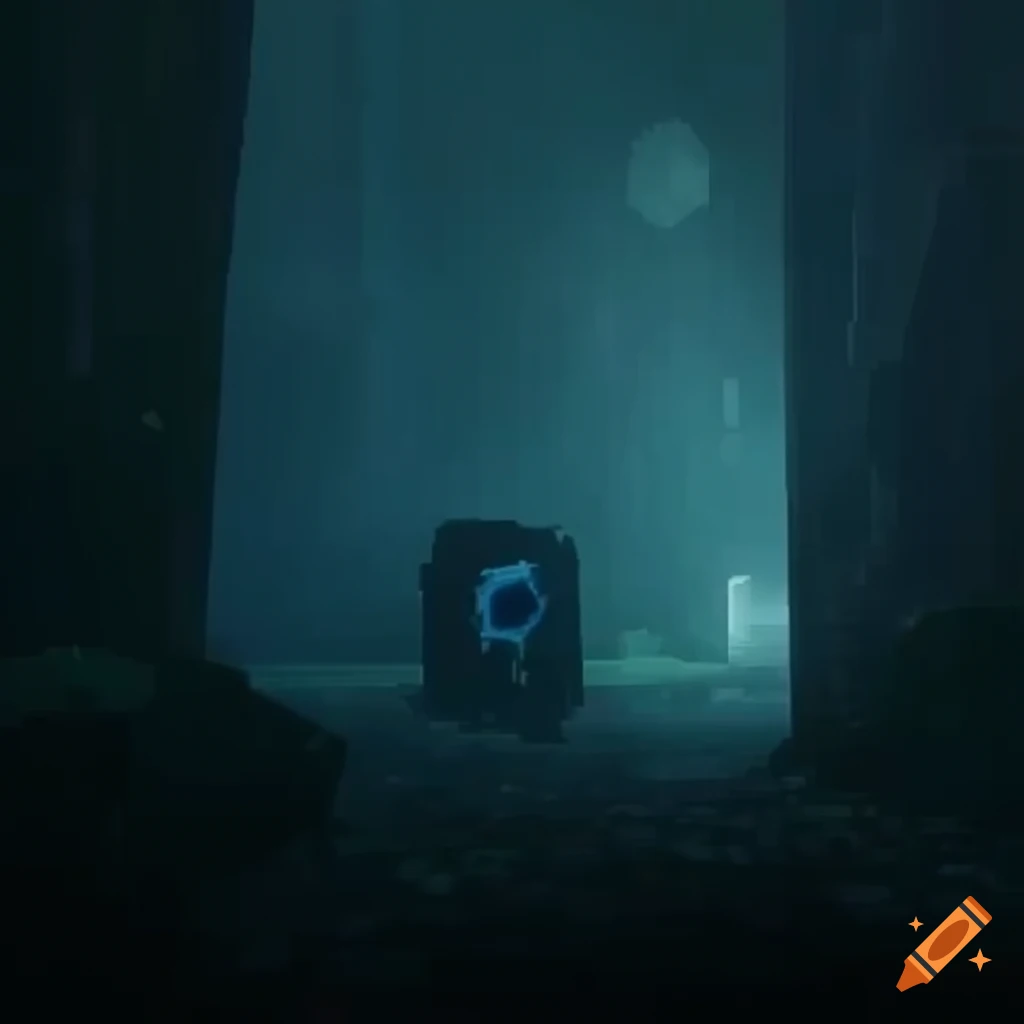 Minecart inside sealed ruins on Craiyon