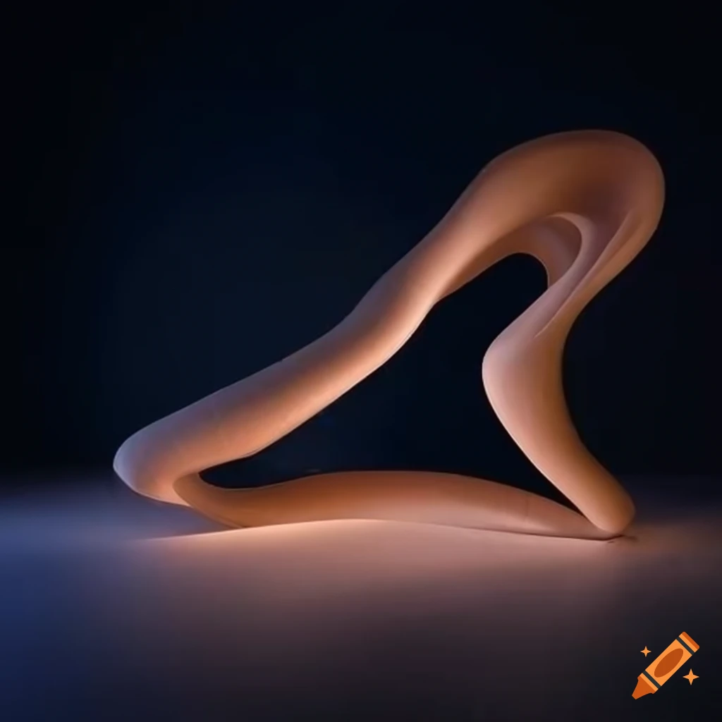 Biomorphic robotic installation inspired by shell on Craiyon