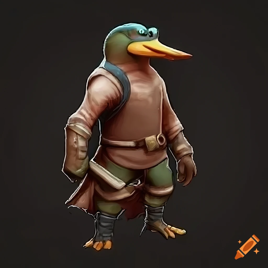 Platypus resistance fighter character for root rpg on Craiyon