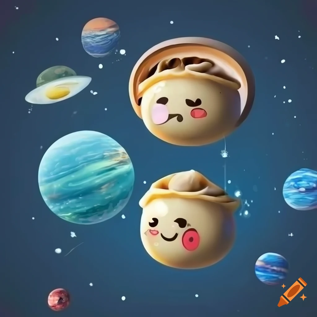 Central Asian steamed dumplings flying around the solar system with ...