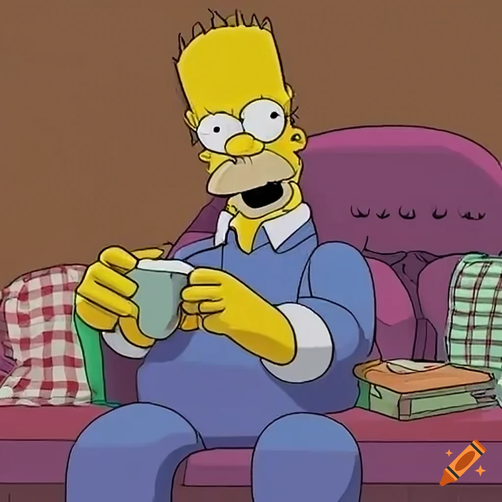 Simpsons couch scene on Craiyon