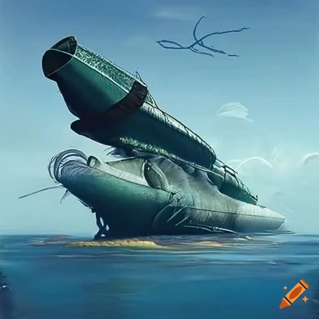 Ekranoplan caspian sea monster on Craiyon