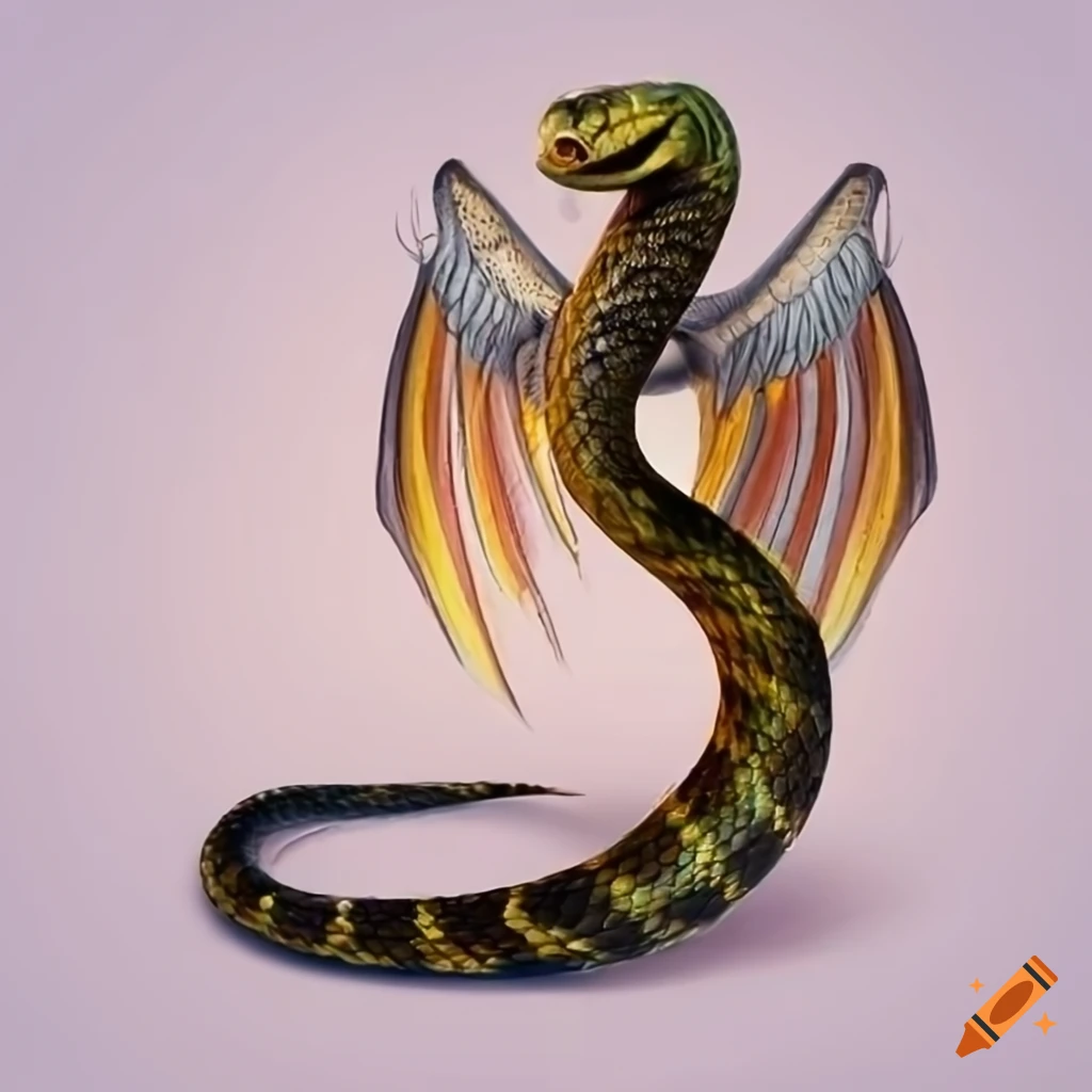 Winged snake on Craiyon