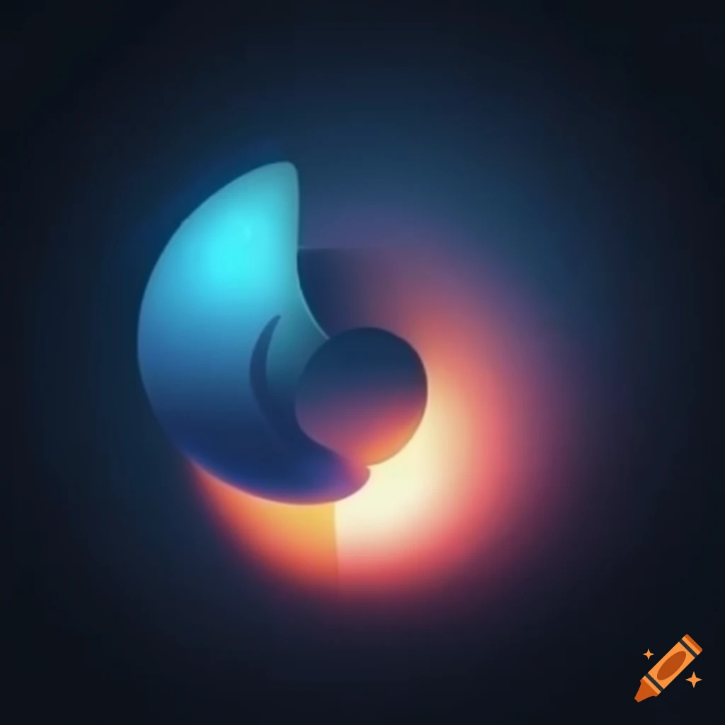 Sleek open-source design with a moon representing linux on Craiyon