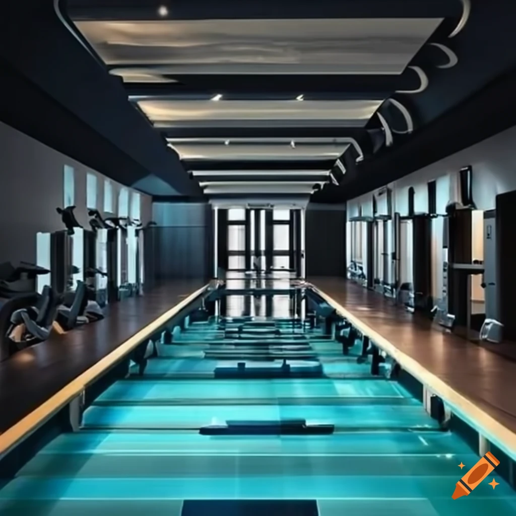 Latest hotel gym design trend on Craiyon