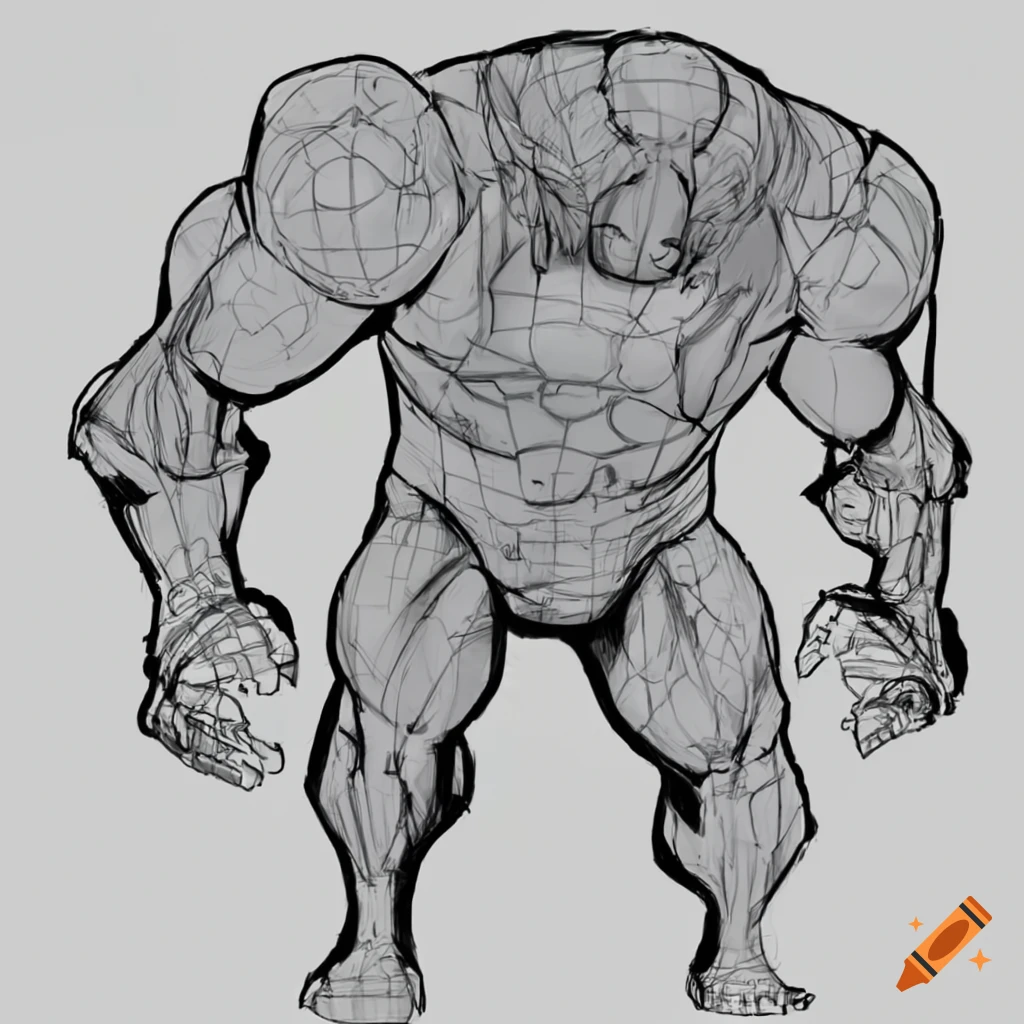 Full body sketch of a character in marvel vs. capcom style on Craiyon