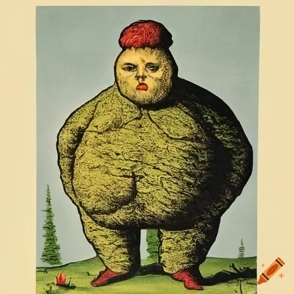 Finnish forest tree surface with moss and a man dressed in comme des garcons on Craiyon