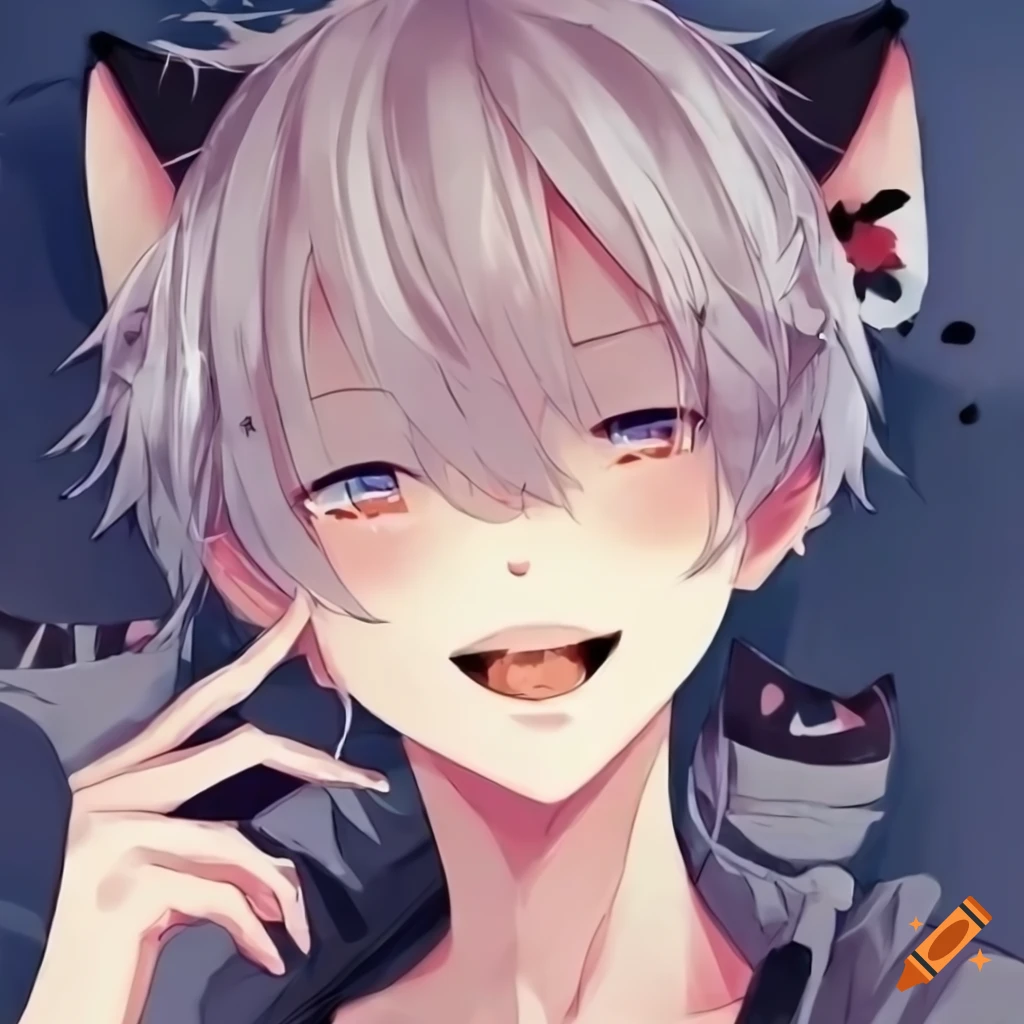Cute anime cat boy character on Craiyon