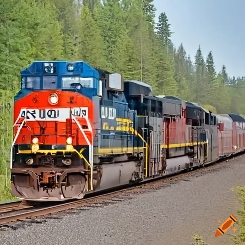 Southern red river sd70ace diesel locomotive on Craiyon