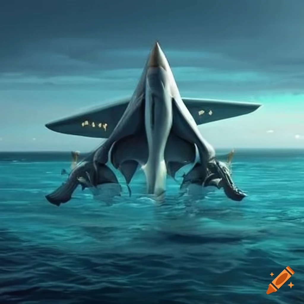 Ekranoplan caspian sea monster on Craiyon