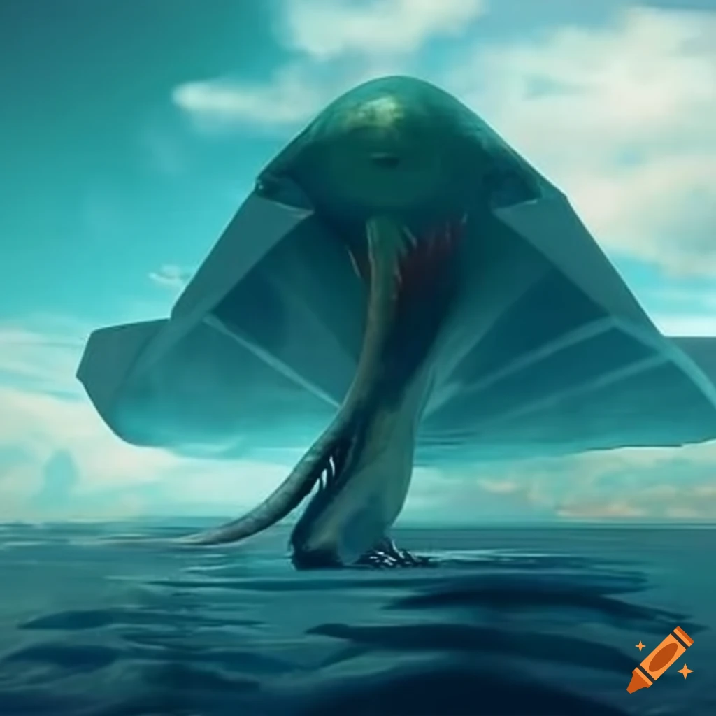 Ekranoplan caspian sea monster on Craiyon