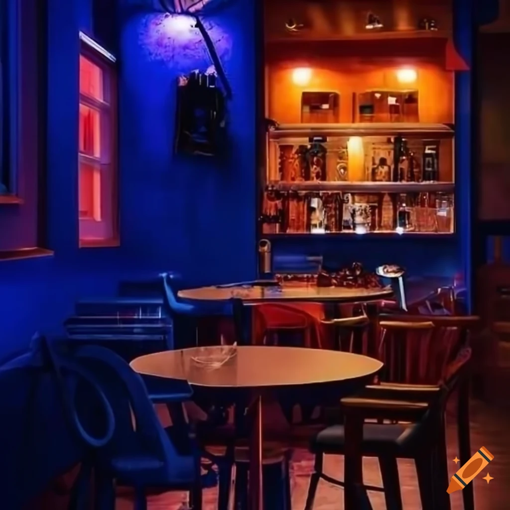 Vibrant lgbtq+ bar and coffee shop with warmly lit interiors and ...