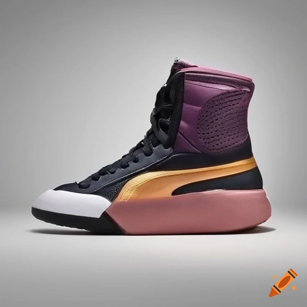 Solid color high fashion puma mid design on Craiyon