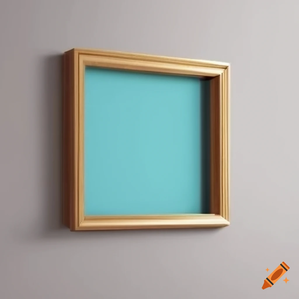 Side view of a wall-mounted picture frame on Craiyon