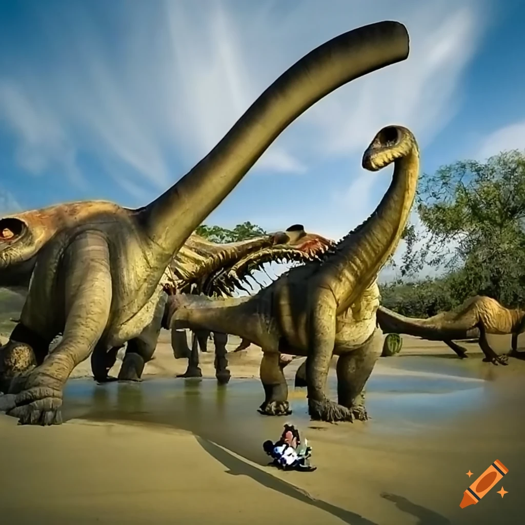 Dinosaurs land on Craiyon