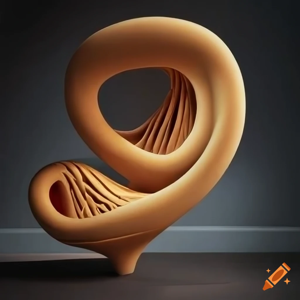 Biomorphic robotic installation on the wall with a spong texture on Craiyon