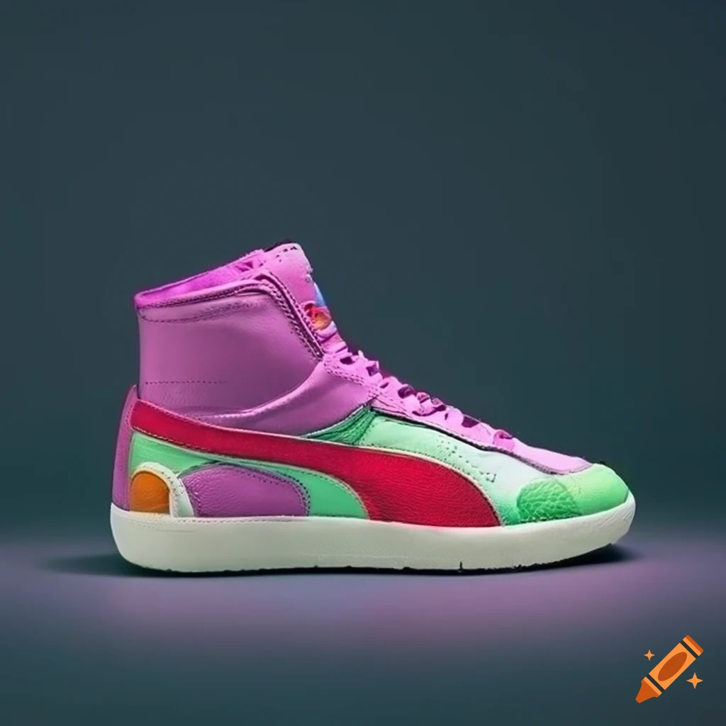 Puma mid 80s design sneakers on Craiyon