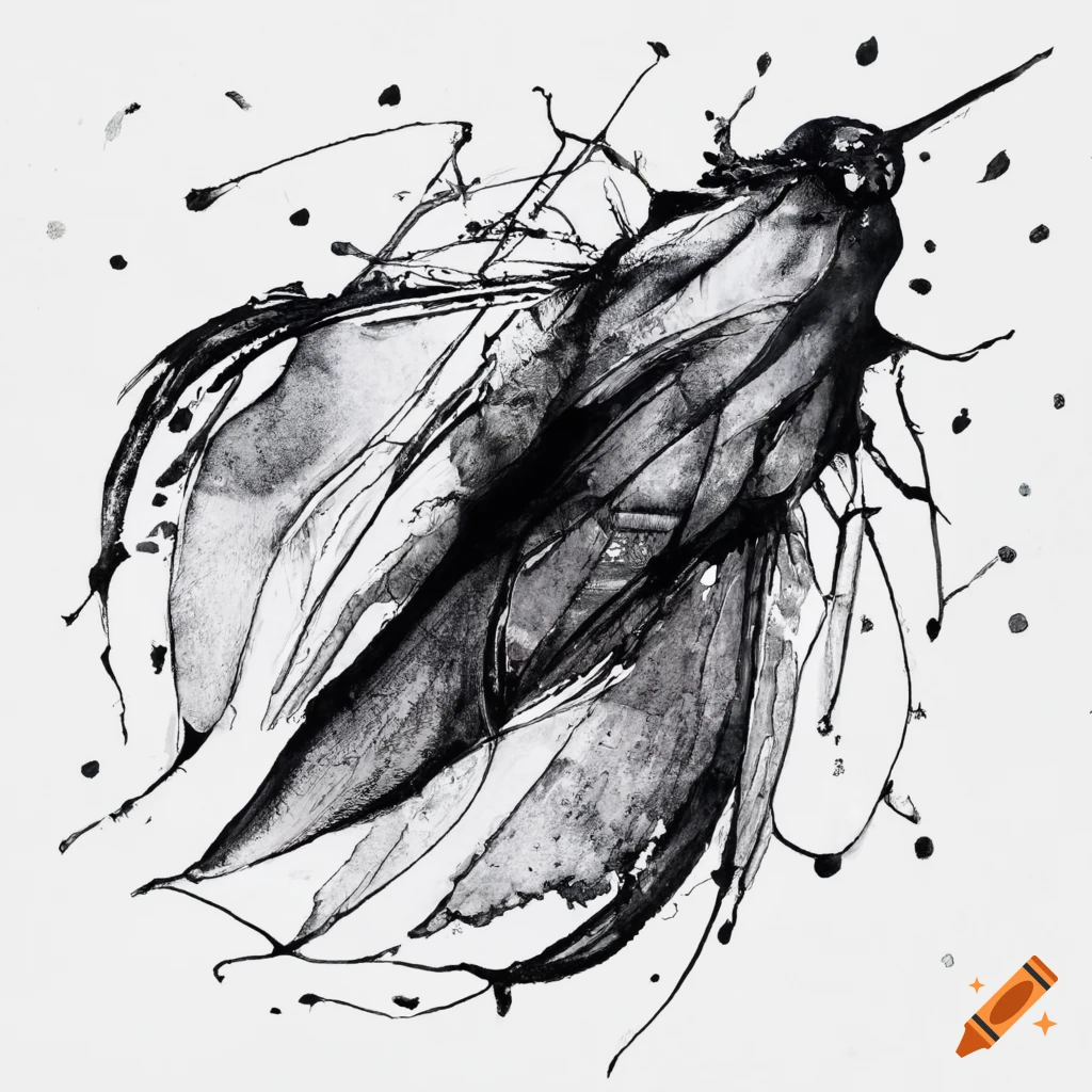 Brachycer diptera watercolor drawing on white background on Craiyon